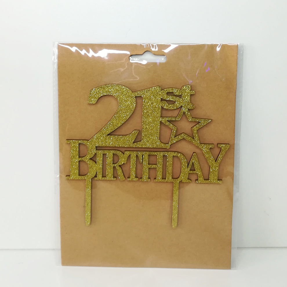 21st Birthday Cake Topper – D Beauty Bar
